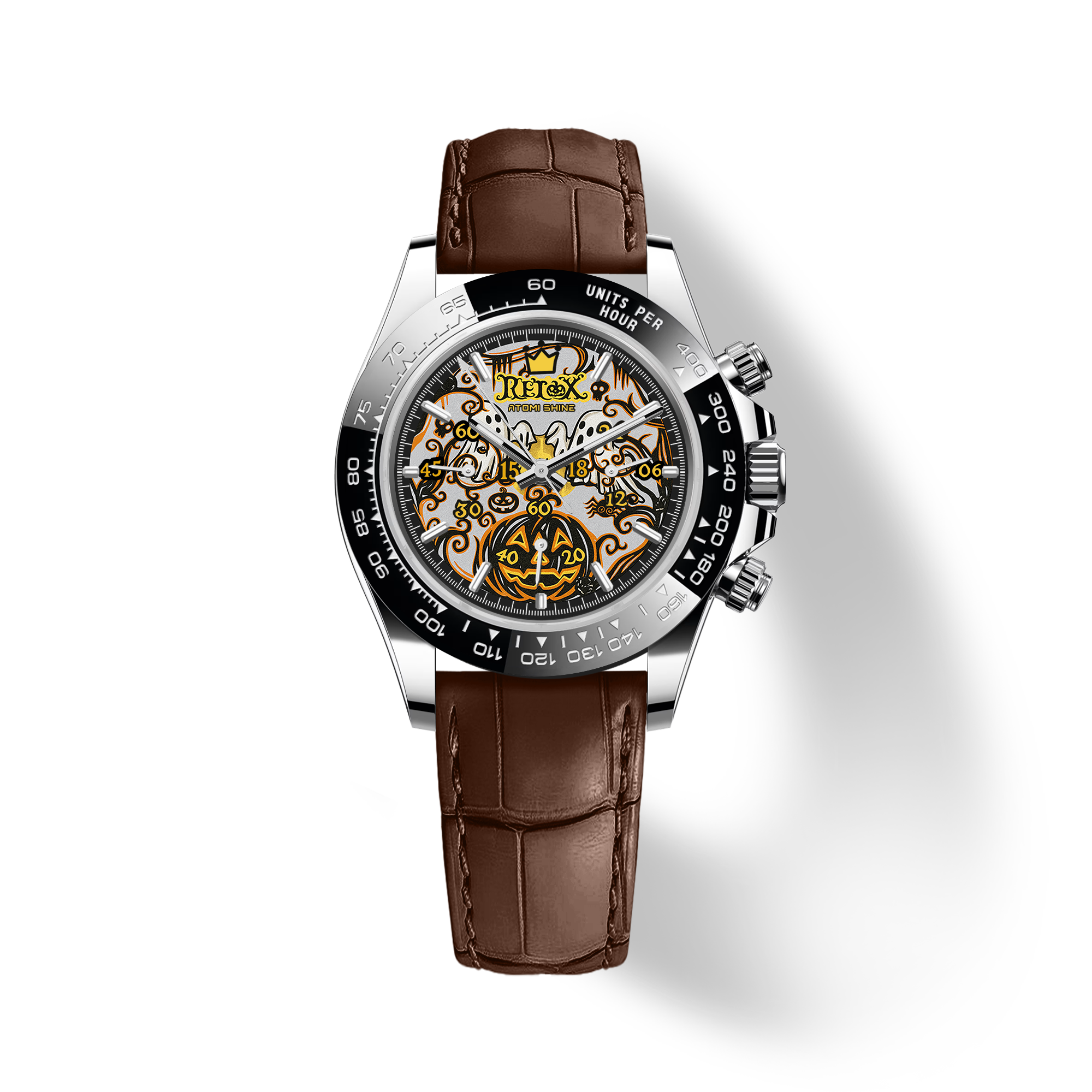 VELOCIREX CLASSIC LEATHER WATCH 39mm, Phantom Crown