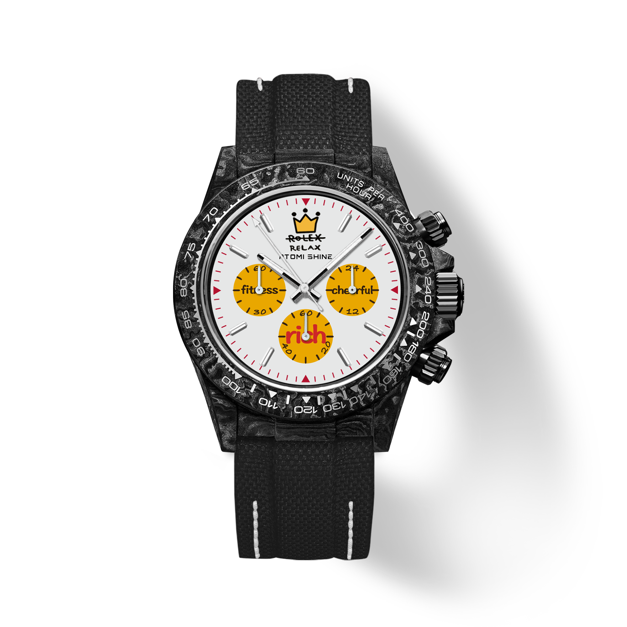 Velocirex Carbon Fiber Watch 39mm, Dark Energy