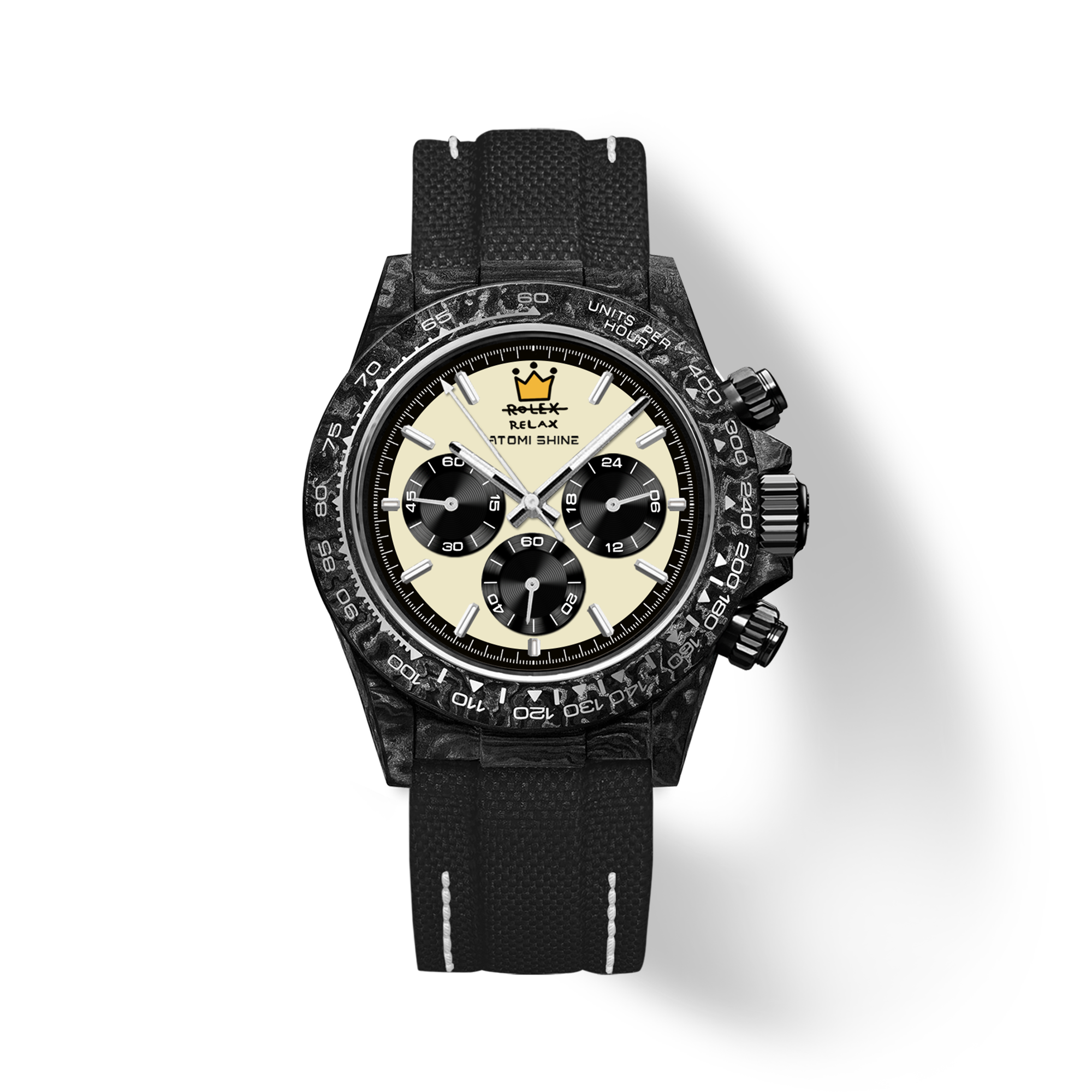Velocirex Carbon Fiber Watch 39mm, Carbon Rebel