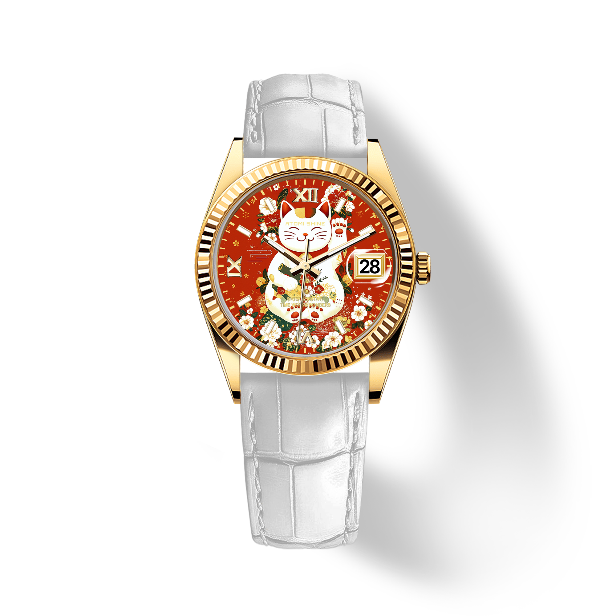 EONDATE CLASSIC LEATHER WATCH 36mm, Lucky Grace