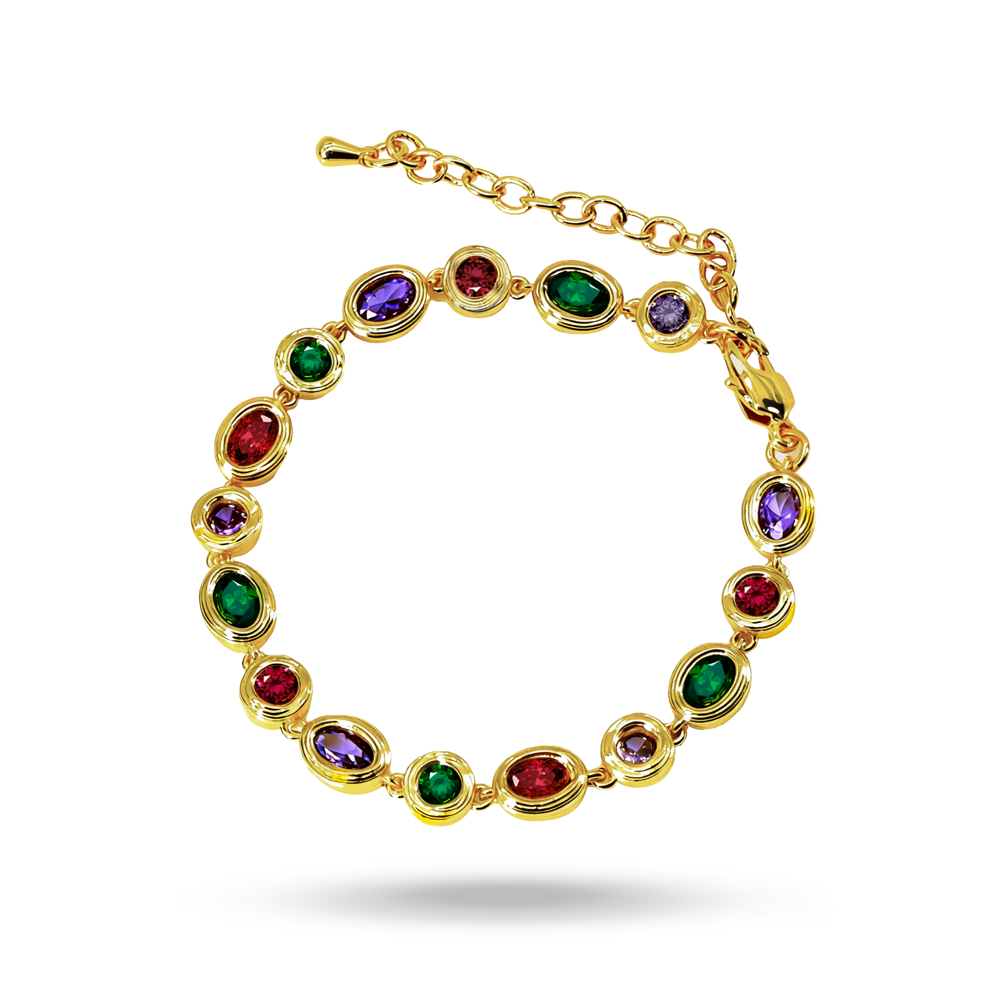 COLOR MUSE MULTI-GEM Bracelet, 18K Gold Plated