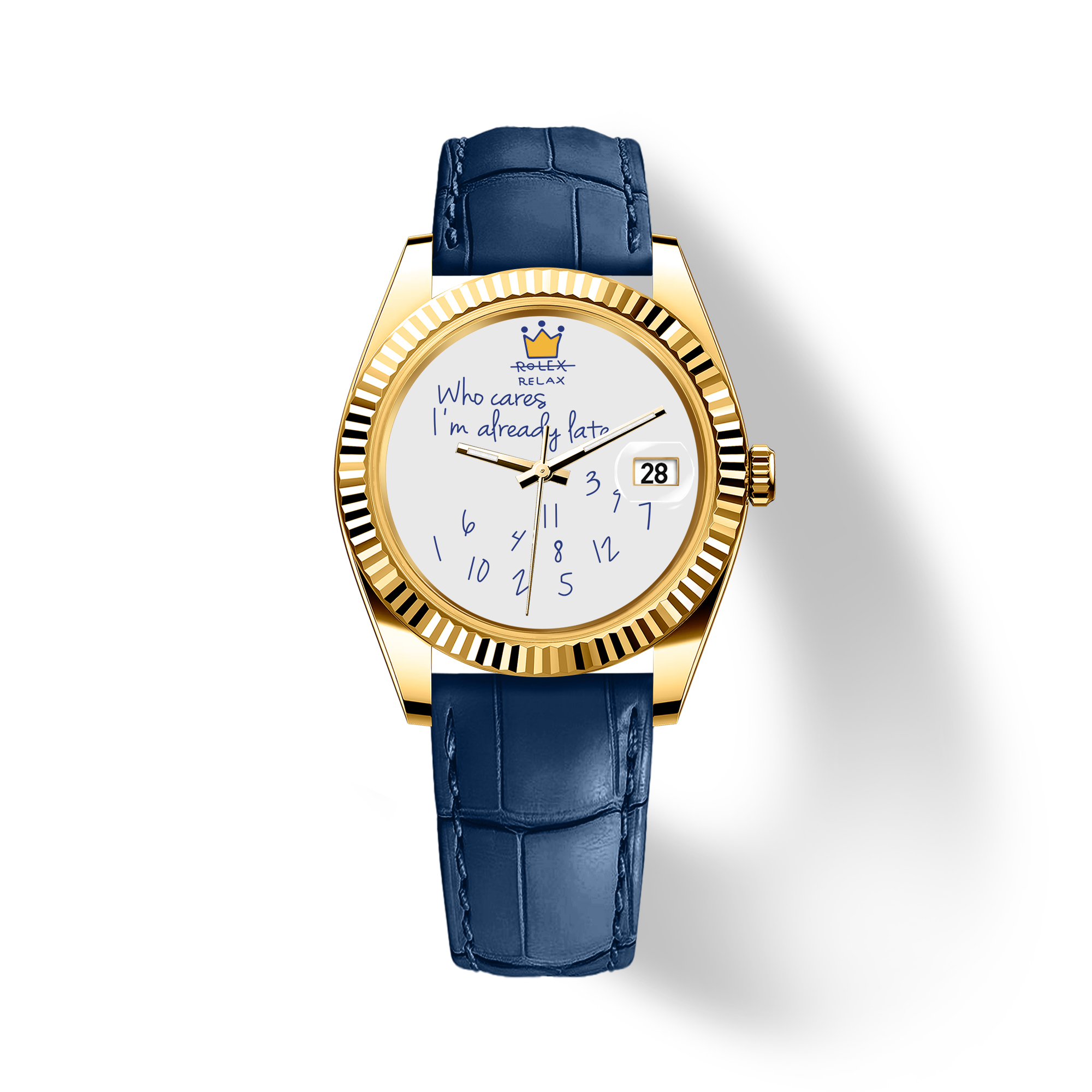 Eondate Maxi Classic Watch 40mm, Blue Humor