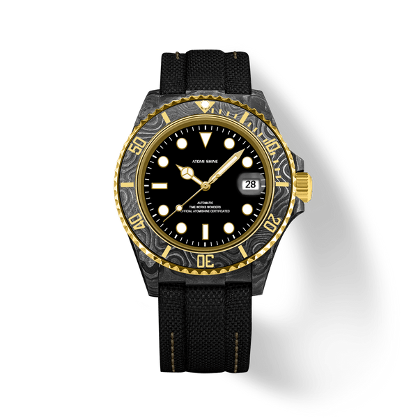 Hydrocore Carbon Fiber Watch-Automatic, Stealth Luxe